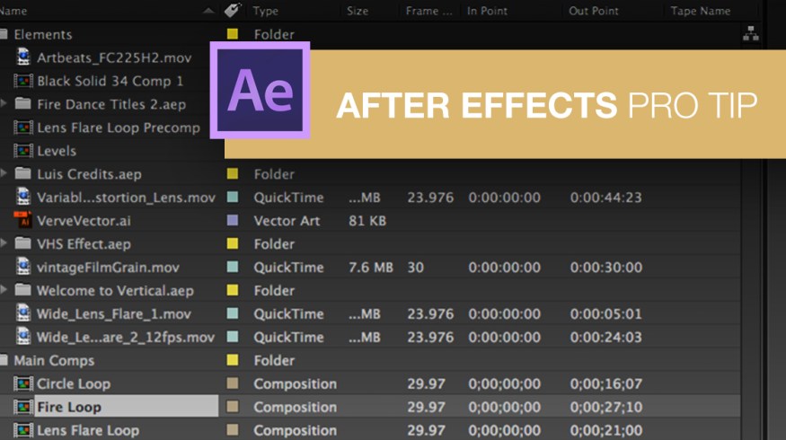 After Effects Quick Tip: Locating The Source Project For Media Assets ...