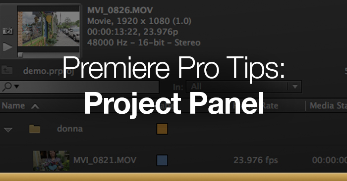 Premiere Pro Tips: Project Panel - The Beat: A Blog by PremiumBeat
