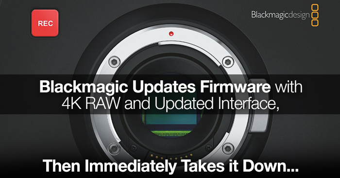 Blackmagic Updates Firmware, Then Immediately Takes it Down - The Beat ...