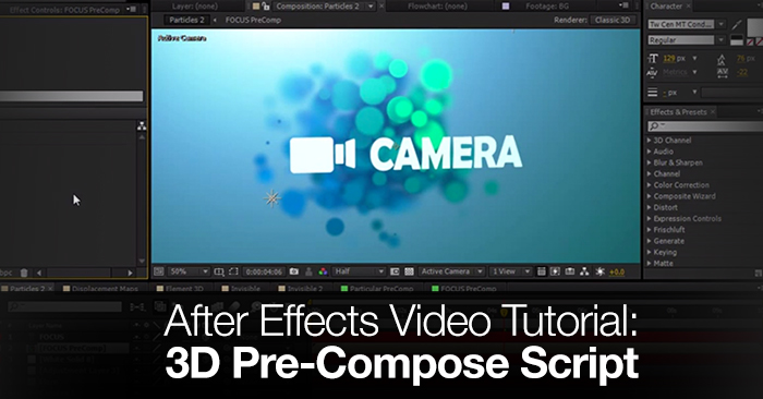 After Effects Video Tutorial: 3D Pre-Compose Script - The Beat: A Blog ...