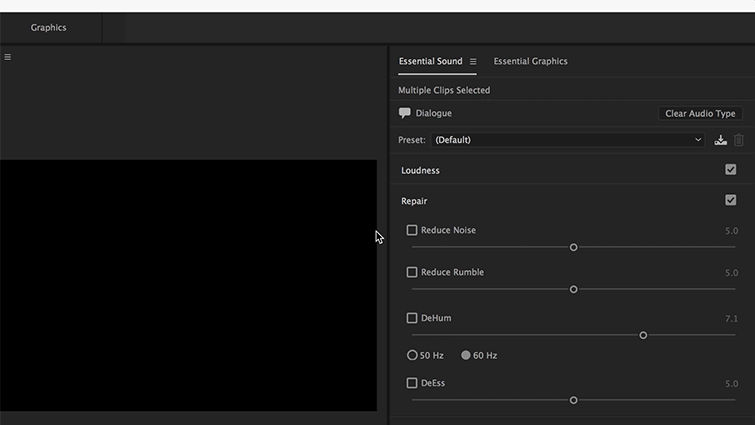 Editing Audio with the Essential Sound Panel in Adobe Premiere Pro
