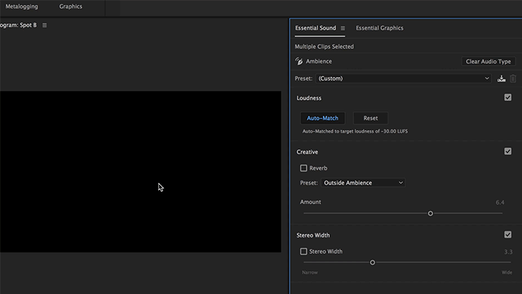 Editing Audio with the Essential Sound Panel in Adobe Premiere Pro