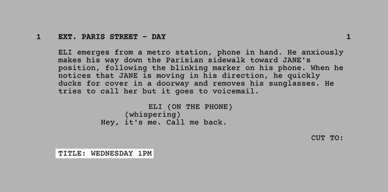 Learn How to Speak Filmmaking: Formatting the Screenplay